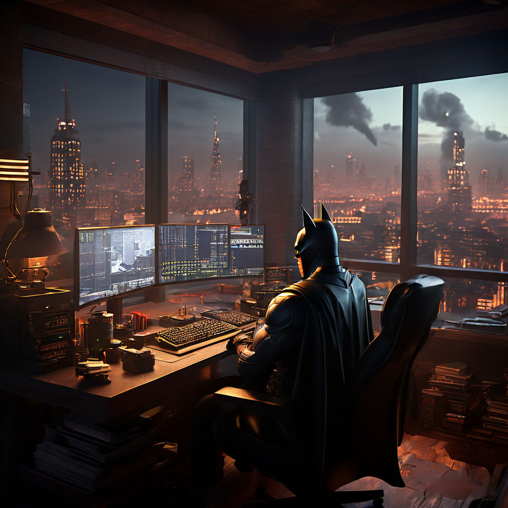 Batman works in modern office by Octimal Solutions - Playground