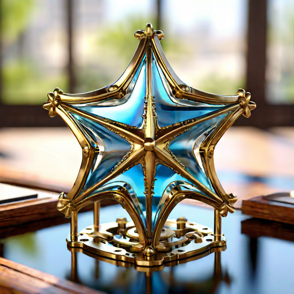 Brass and glass mechano starfish by Derrick Manhart - Playground