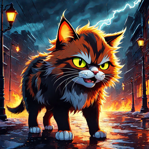 Angry animated cat by Donna - Playground