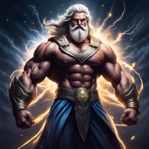 Muscular human zeus flexing both of his arms by Emmanuel Lopez-Guerrero ...