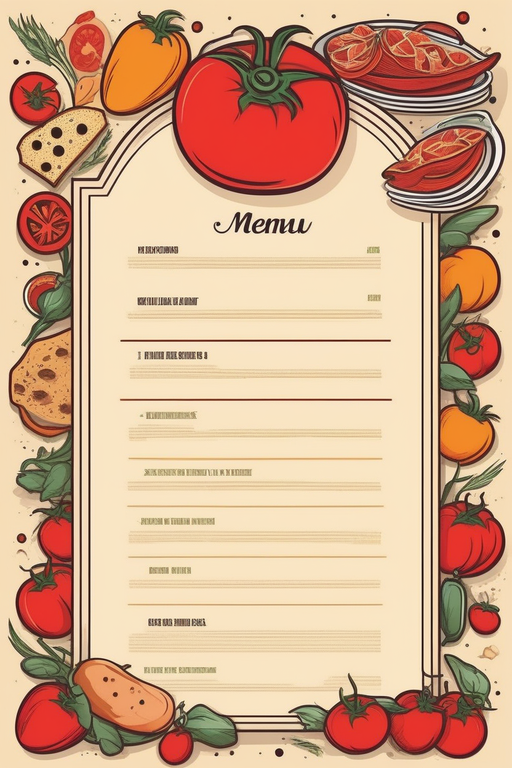 Menu card for a gourmet restaurant with a tomato theme by Sebastian ...