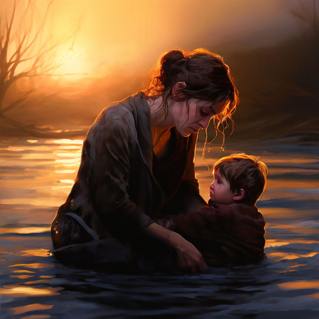 A heart-wrenching scene that captures the tragic spectacle o... by Анна ... A heart-wrenching scene that captures the tragic spectacle o... by Анна ...