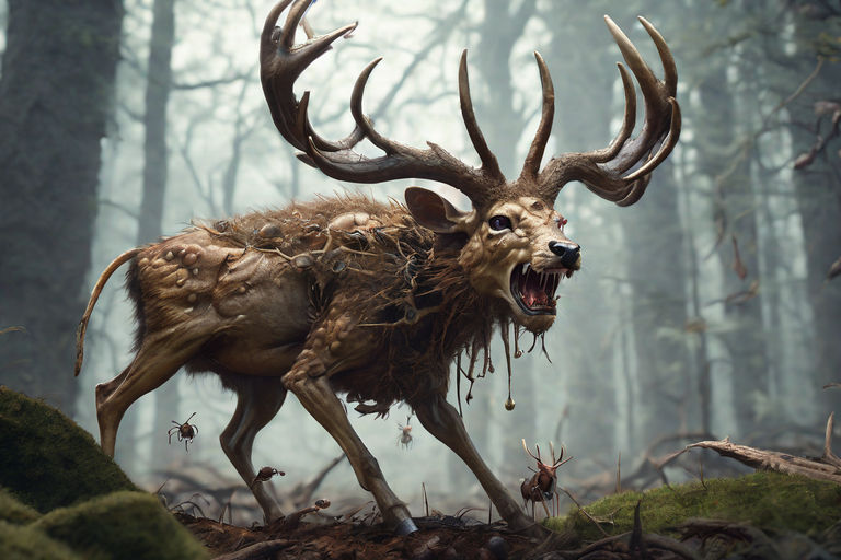 Monstrous deer mutated into aggressive killer ant lion by Henry ...