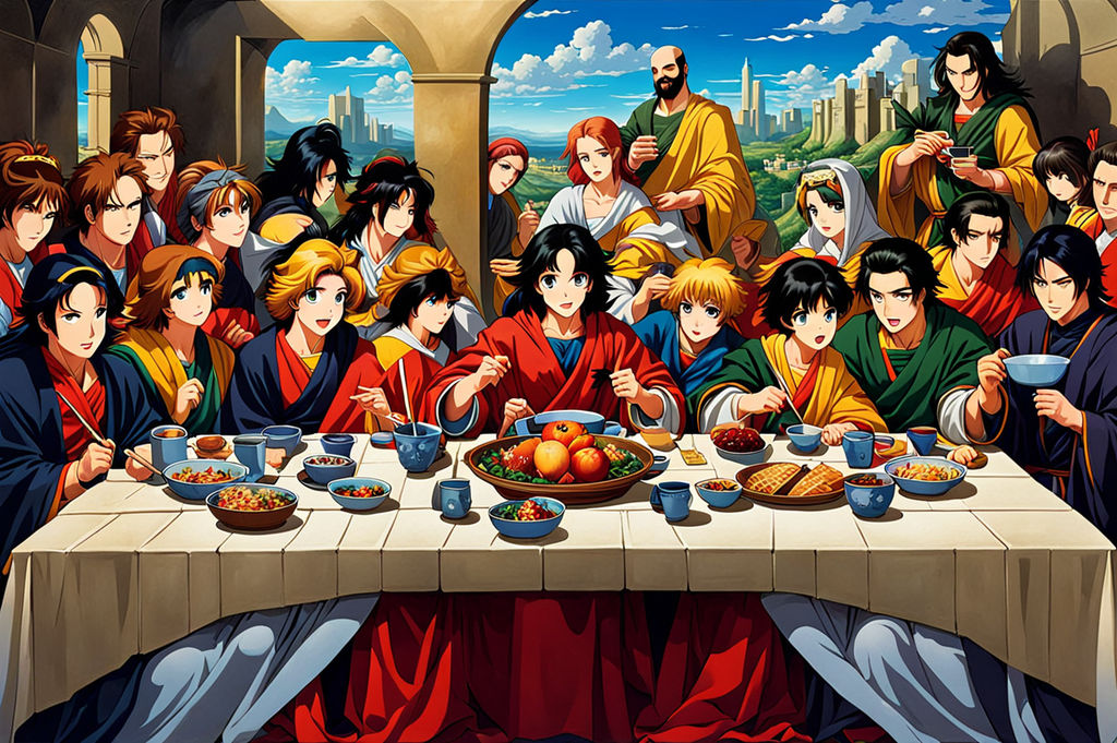 Recreate the painting the last supper by Alejandro Bond - Playground