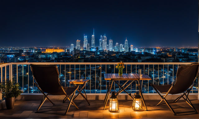 The night view of the high-rise building from the rooftop of... by MC ...
