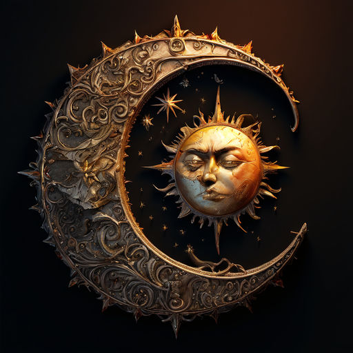 Sign that combines half moon and a half sun by Lady Ray-Anna - Playground