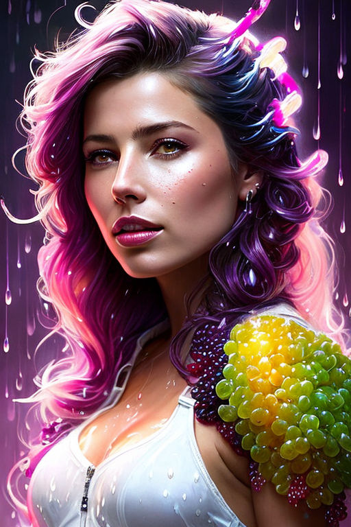 Jesica Biel In White Outfit Under The Rain On Fantasy By Florentino
