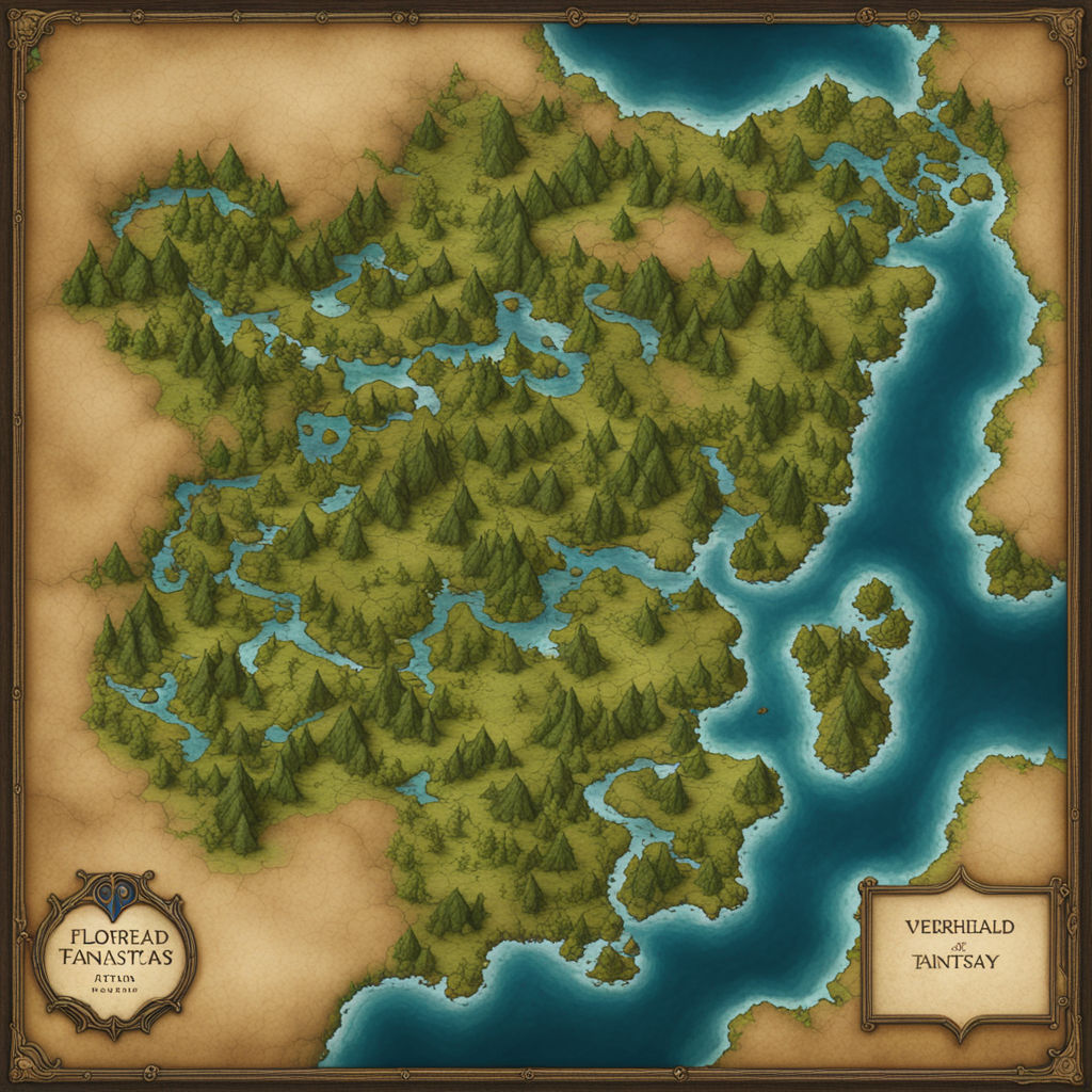 Create a detailed overhead fantasy map floorplan by Guild of Navigators ...