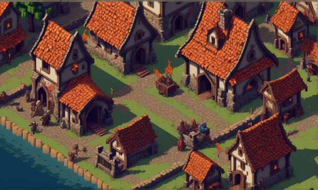 Colored vivid pixel art 2D isometric Diablo 2 style picture by Sergei ...