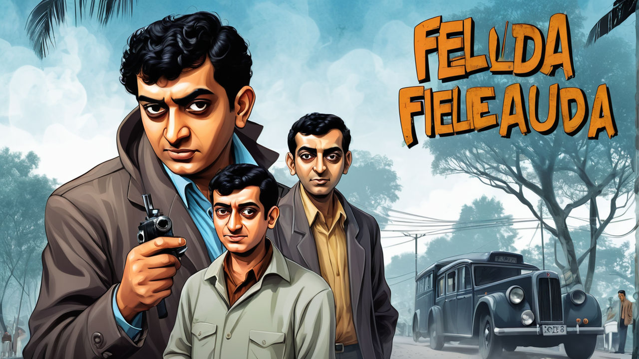 Detective feluda digital art style by Subhajit Sarkar - Playground
