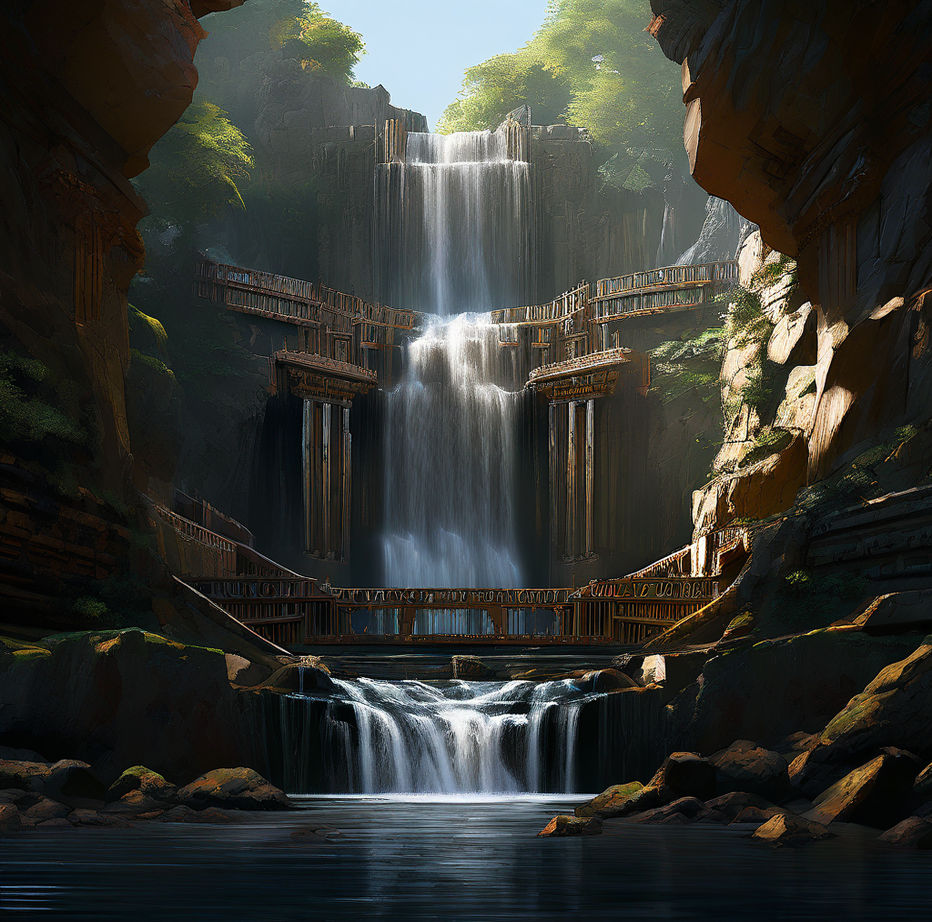 Waterfall structure by Joel Green - Playground