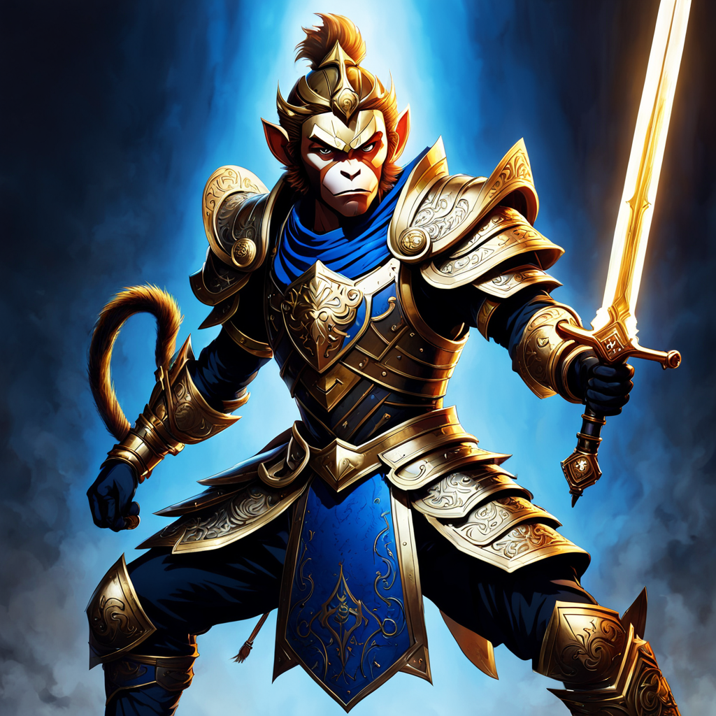 Monkey King posed for battle by Chad “Black War Owl” Schmenk - Playground