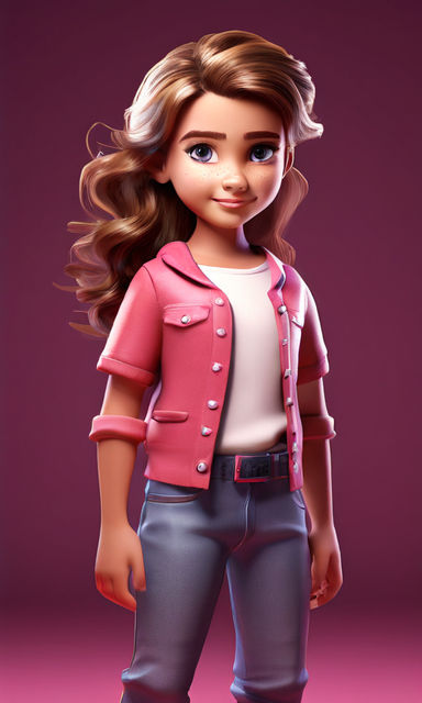 Create a 3d realistic illustration image of a girl and boy w... by ... Create a 3d realistic illustration image of a girl and boy w... by ...