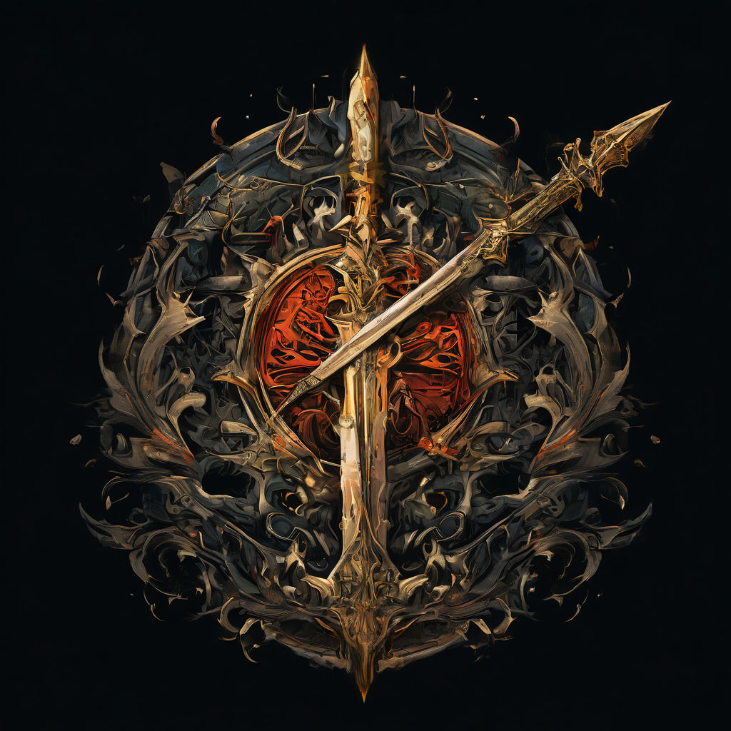 A logo with a sword and its word is Abdullah Mavis by محمد جمال ...