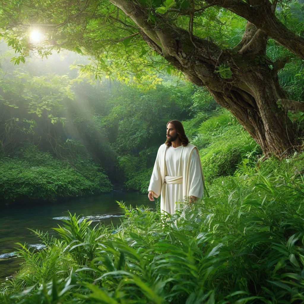 Full shot jesus in nature by foysal rohman - Playground
