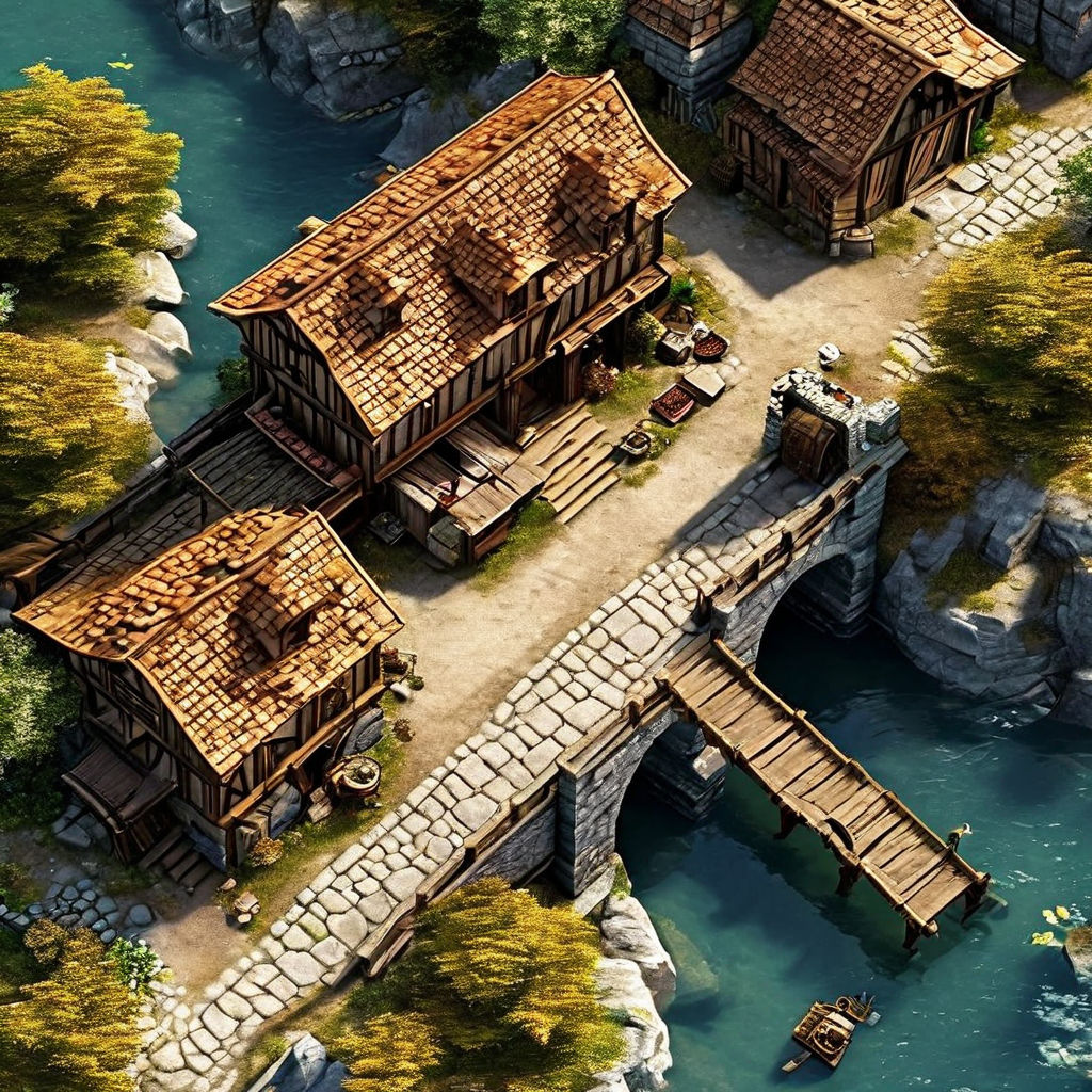 A top-down tabletop battlemap by Rafael Leal - Playground