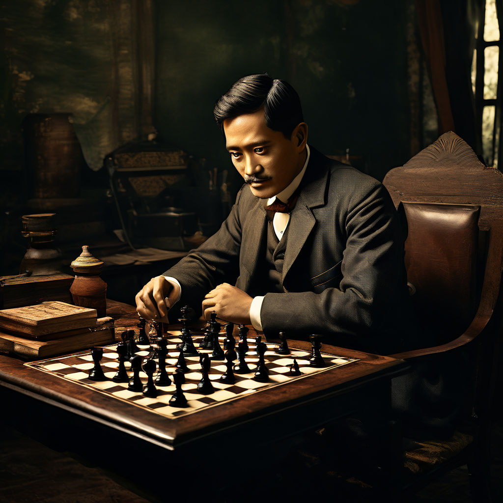 Jose rizal playing a chess by Jayson Manzanilla - Playground