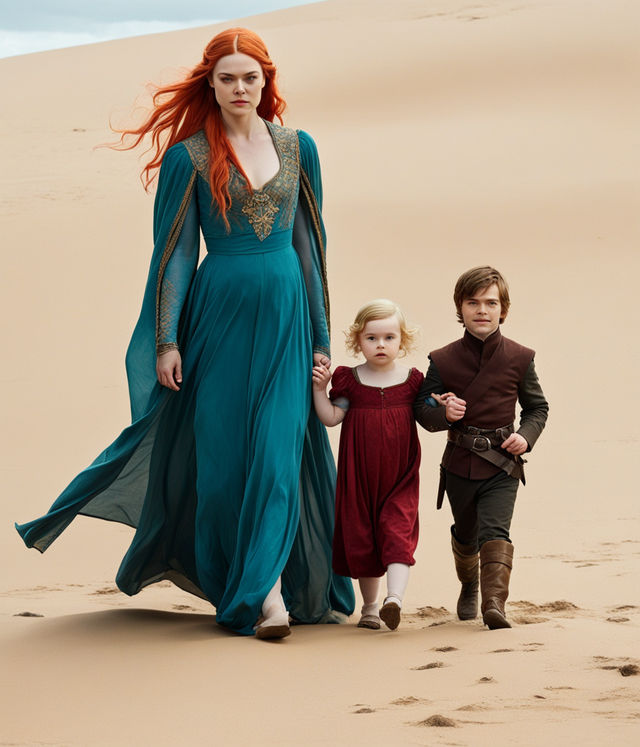 Elle Fanning as fantasy Targaryen queen with her husband Jai... by stan ...