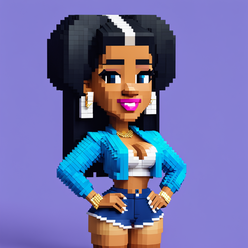 A Detailed 3d pixelated 32-bit style character model of card... by ...