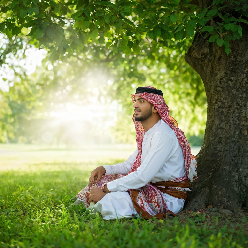 Islamic man in traditional attire by Sajid Molla - Playground