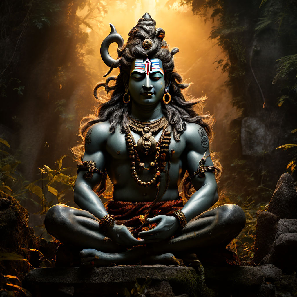 Shiva on kelash by Dakshvir Singh Thakur - Playground