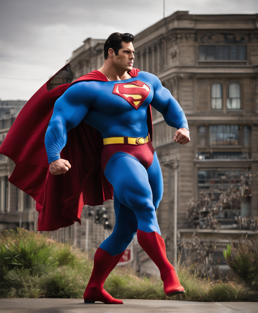 Giant extremely muscular superman real life full length shot... by tony ...
