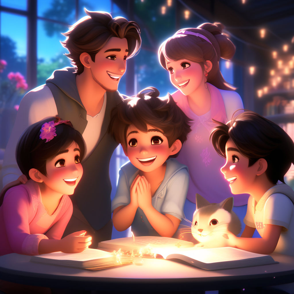 A scene depicting Banti animatedly sharing his enchanting s... by ...