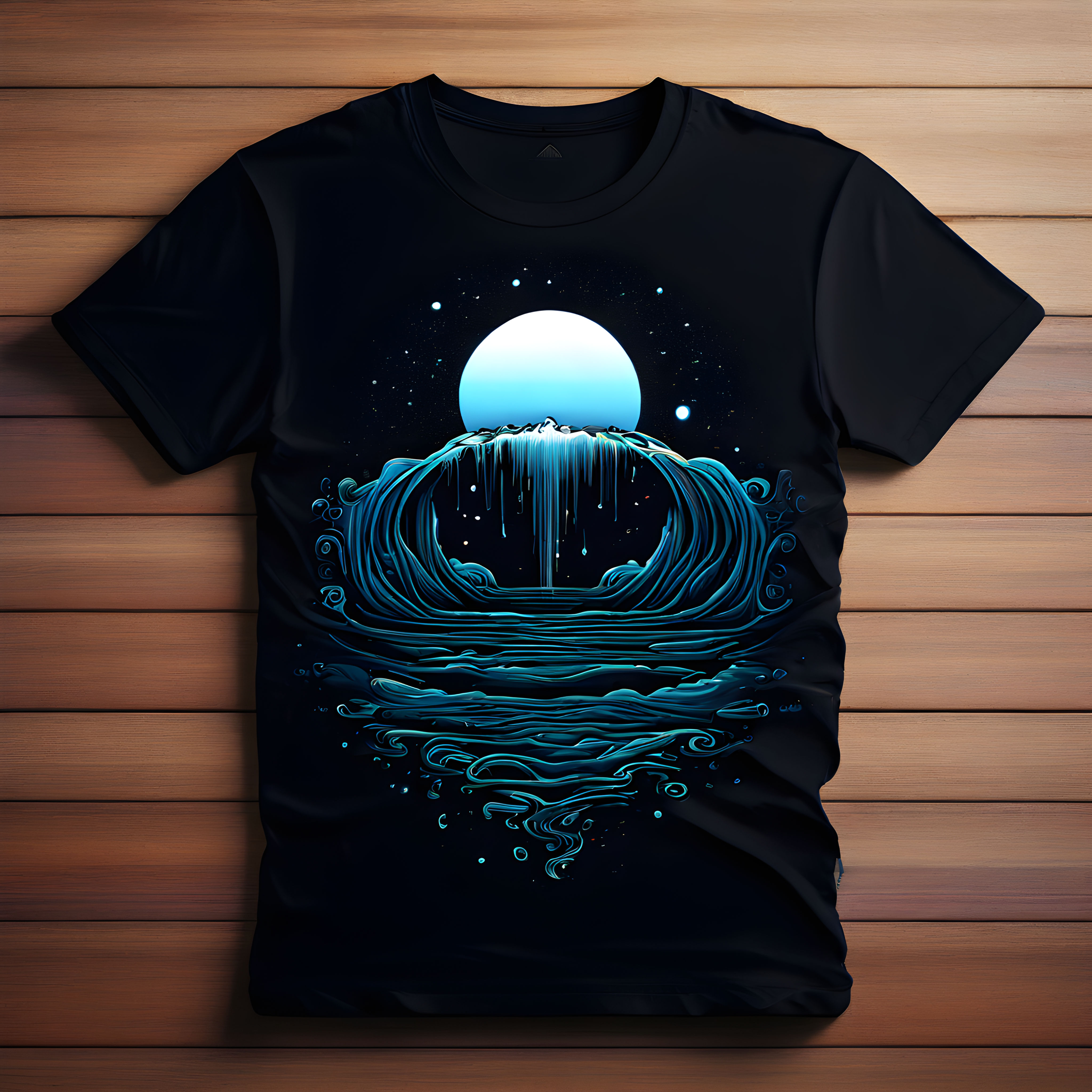 Make an black basic T-shrit that flows by MA. Officials - Playground