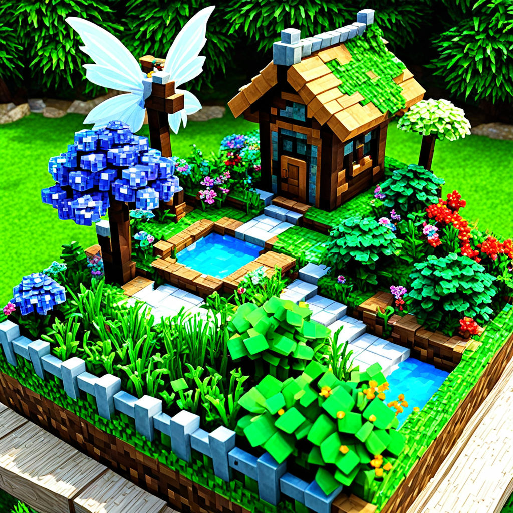 Beautiful Minecraft Fairy Garden Build by Raj Gondaliya - Playground