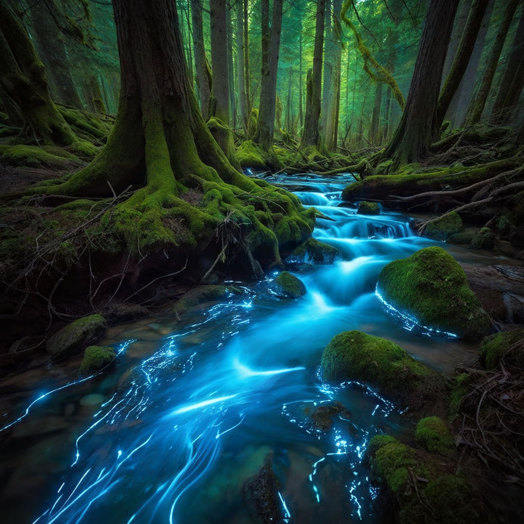 Bioluminescent forests captured in a photo by Richard Xavier - Playground