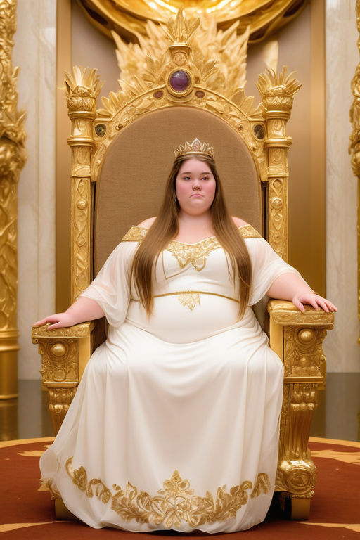 A very FAT regal princess stands in a golden throne room by DhetaVEVO ...
