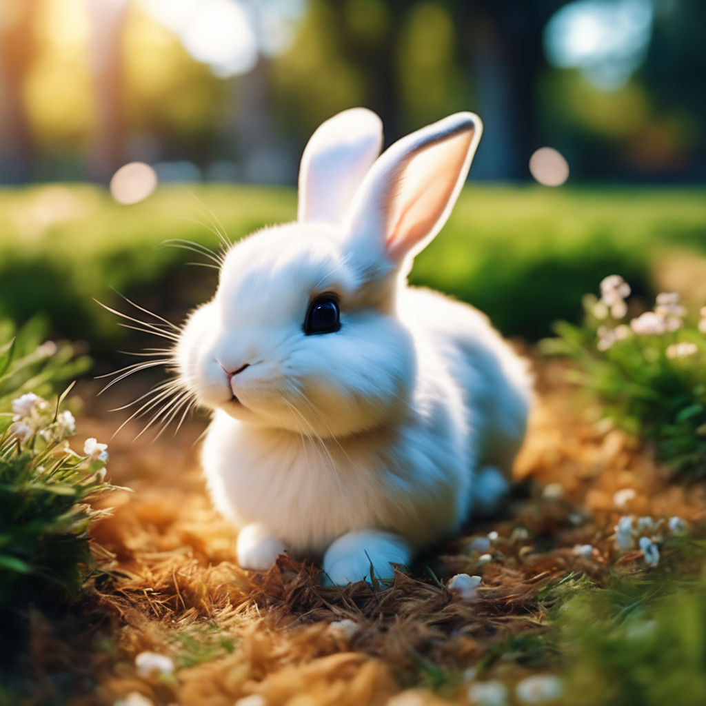 A super cute bunny lying on the ground of the park by Daniel Park ...