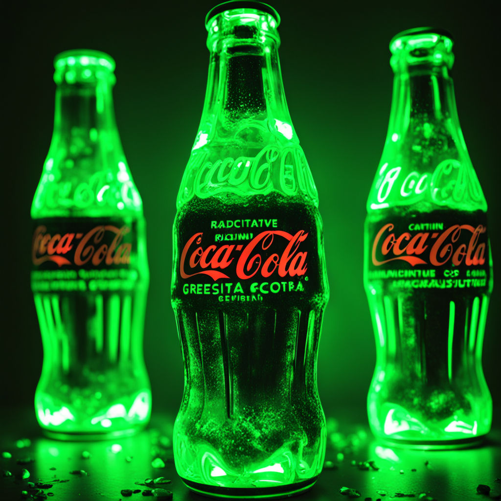 Radioactive green glowing coca cola by Andre Mallari - Playground