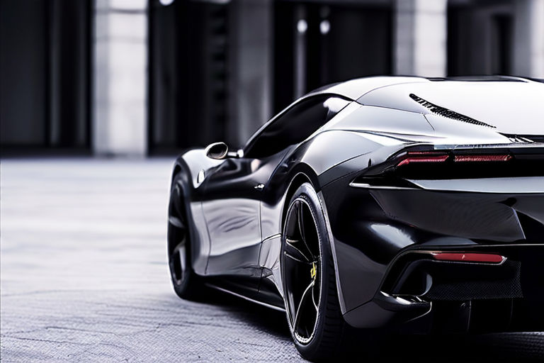 Produce a backside view of the 2025 Ferrari Roma Stingray C8 by Jaleel ...