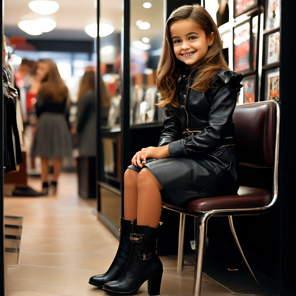 A cheerful eight-year-old girl by Wanda Cook - Playground