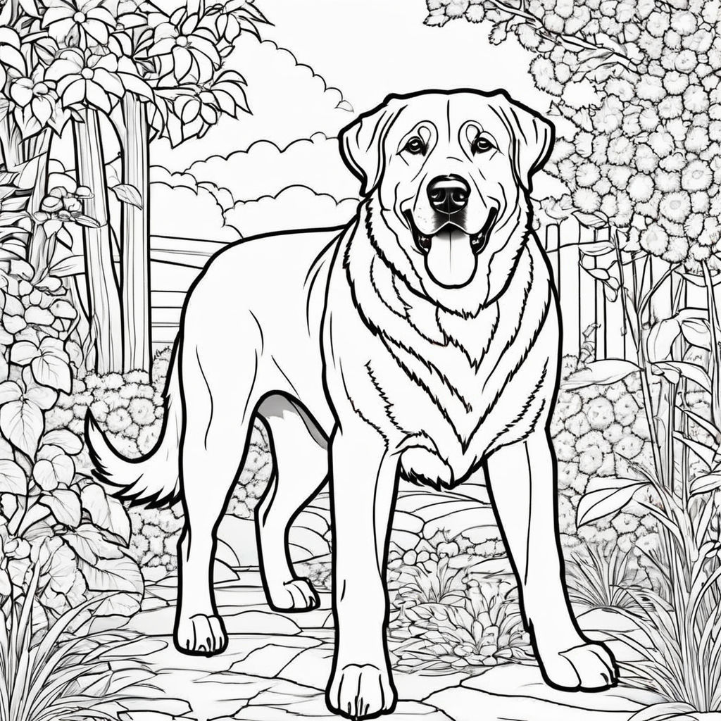 Full body big dog coloring pages books by natural beauty - Playground