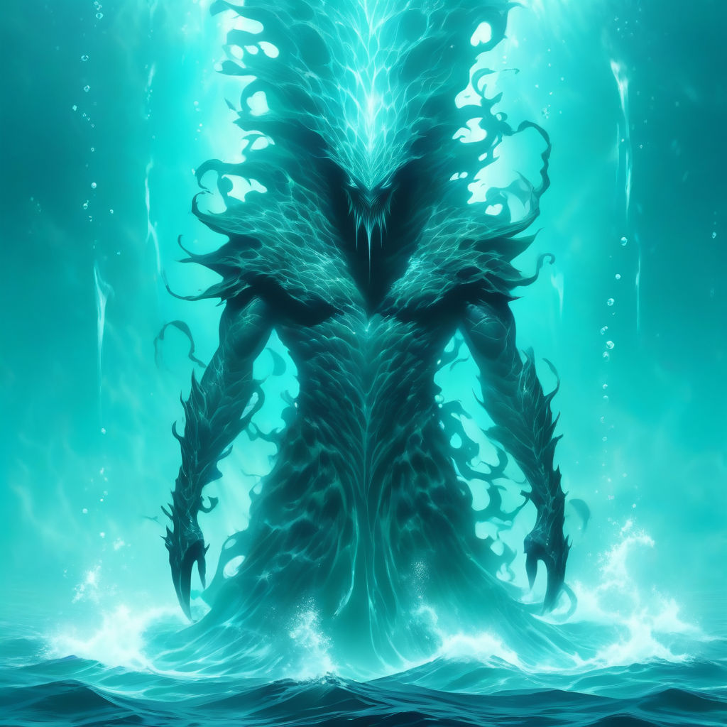 A water entity in human form with a watery body structure by Влад Мв ...