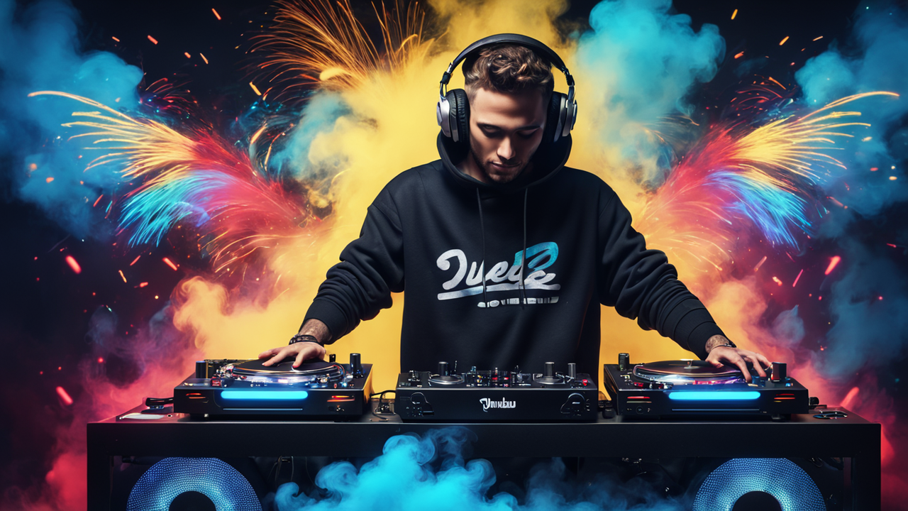 YouTube banner featuring an animated DJ at the center by Best Relaxing ...