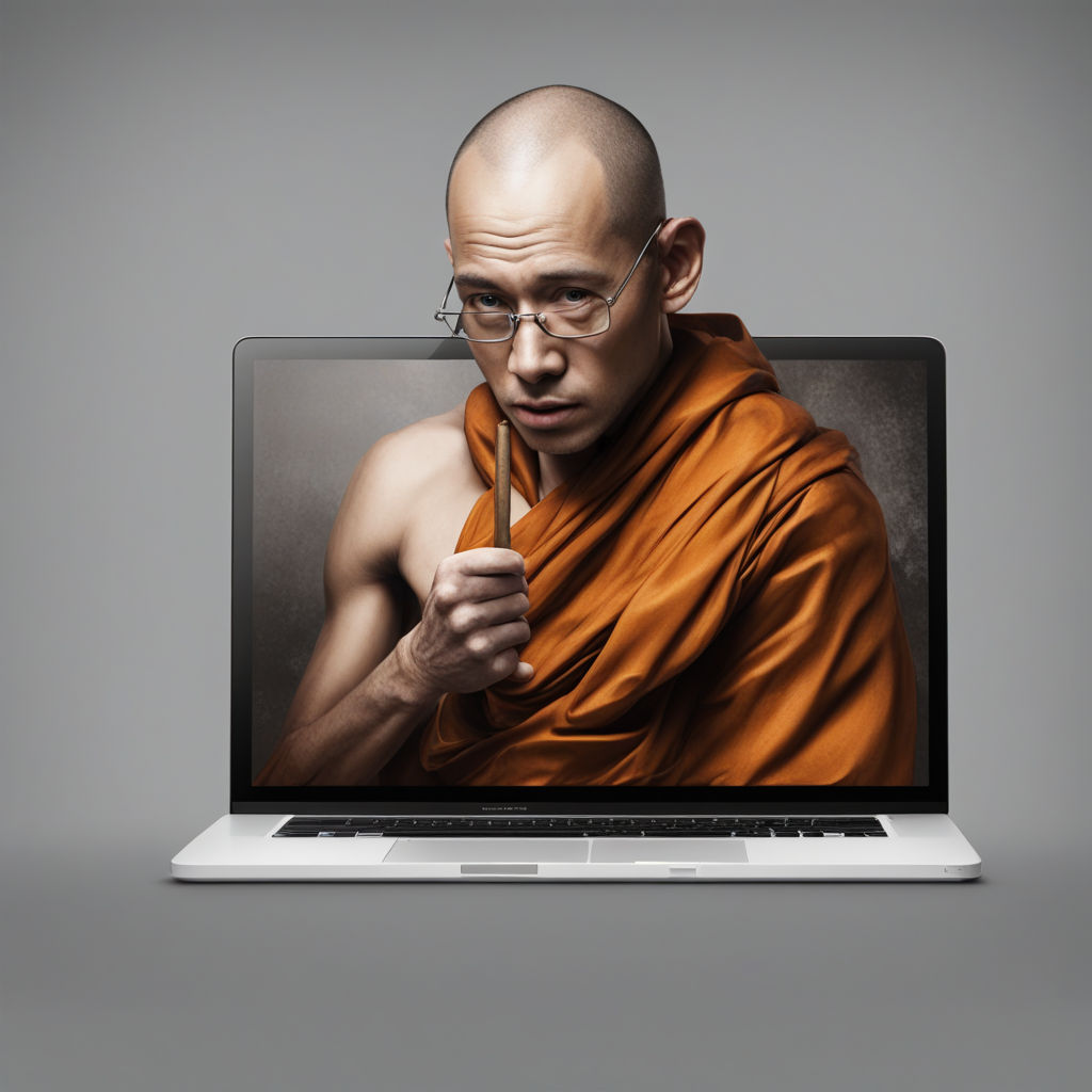 Create images of a Cool Monk using a Macbook by Hashim Hashmi - Playground
