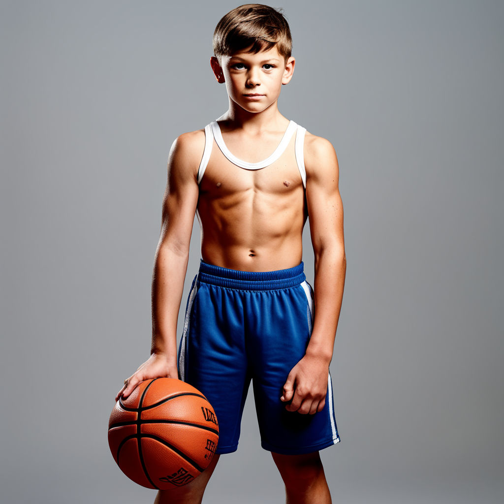Portrait. boy. 10 year old. Muscular. Jacked. Built. Beauti... by Neth ...