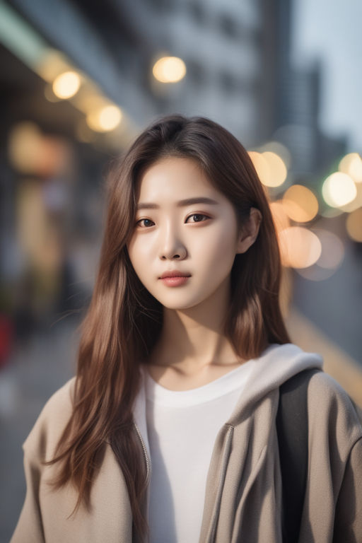 18-year-old Korean female model selfie Professional photogra... by Lu Lu - Playground