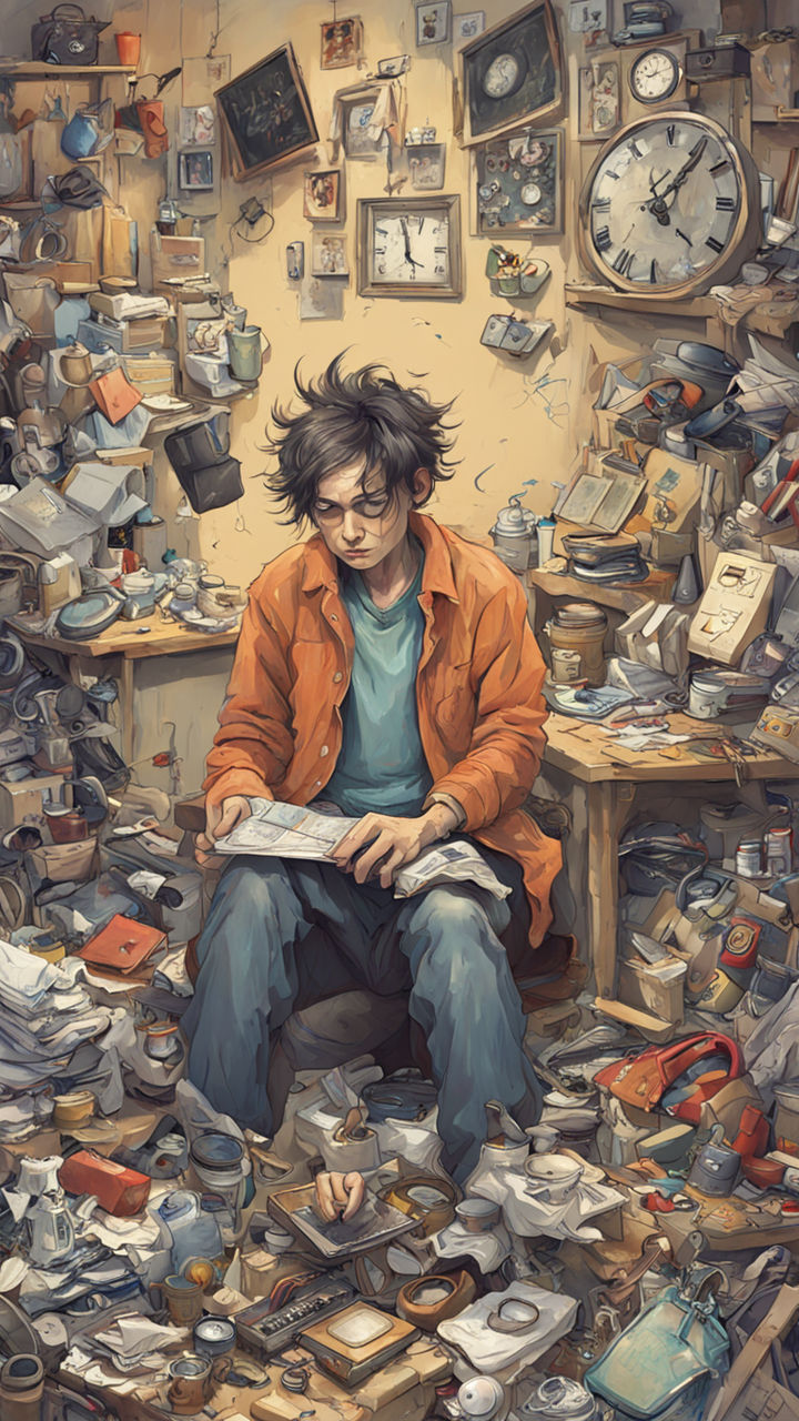 Visualize a person living a chaotic life by Vinod Makegaonkar - Playground