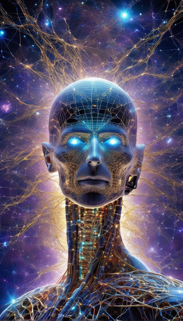 Cosmic Neural Network Digital ai Nikola Tesla by 冯斌 - Playground