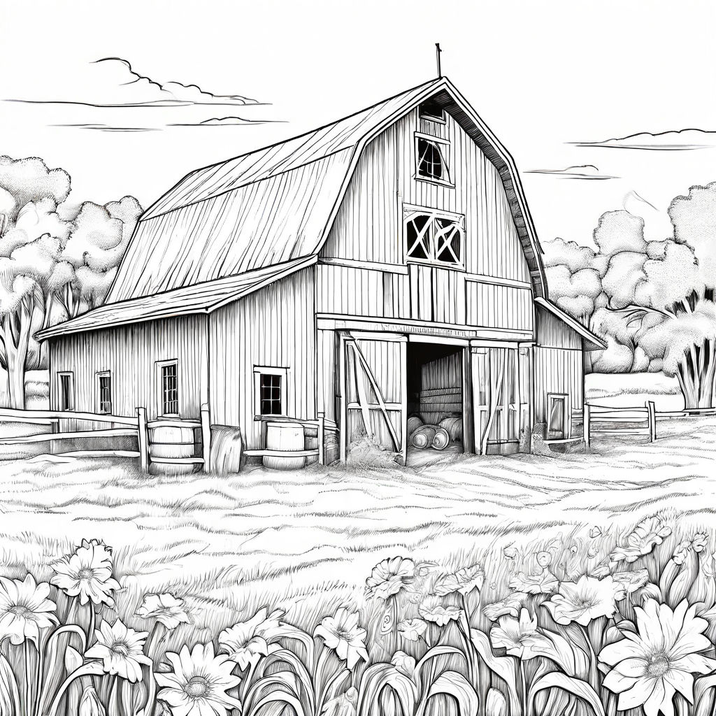 Create a detailed coloring page illustration featuring a cla... by ...