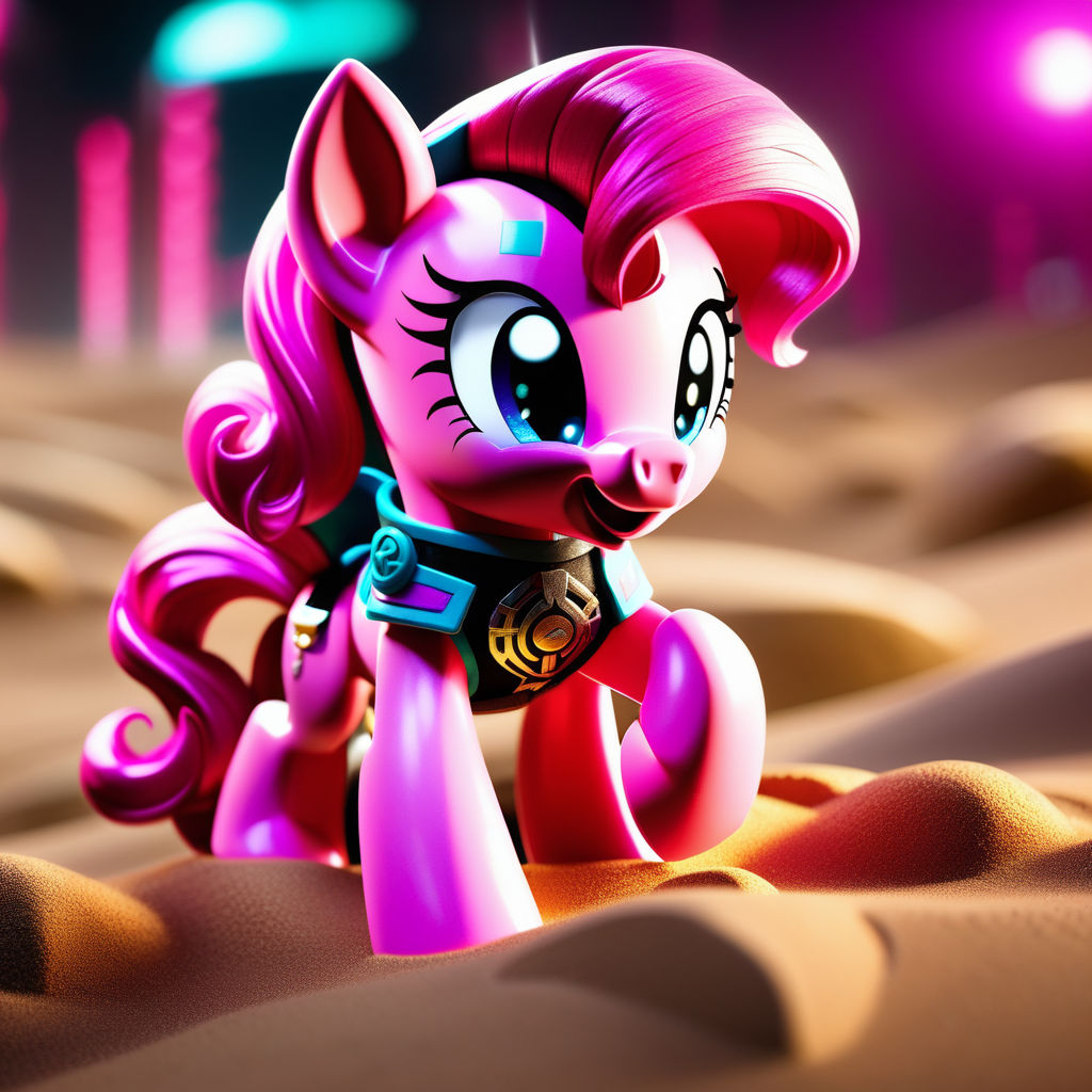 Mlp fim pinkie pie cyberpunk sand ninja by Zachariah Krauss - Playground