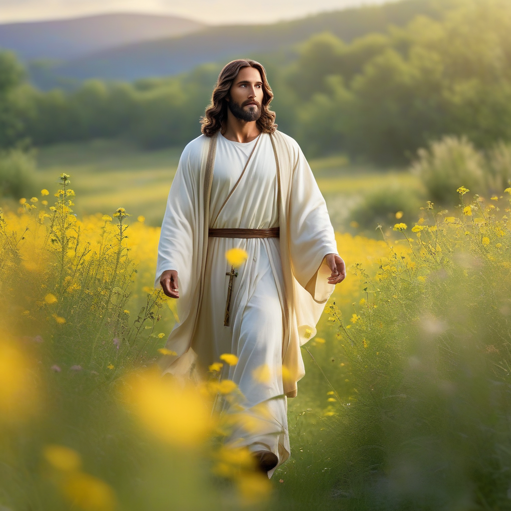 Full body portrait of Jesus by Kawther River - Playground