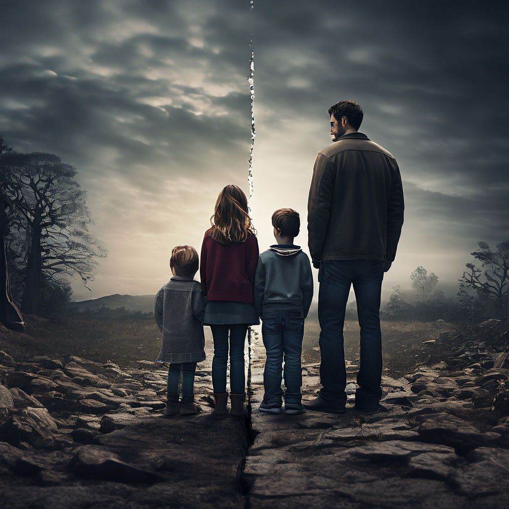 A happy family standing versus a sad family standing picture... by Ali ...