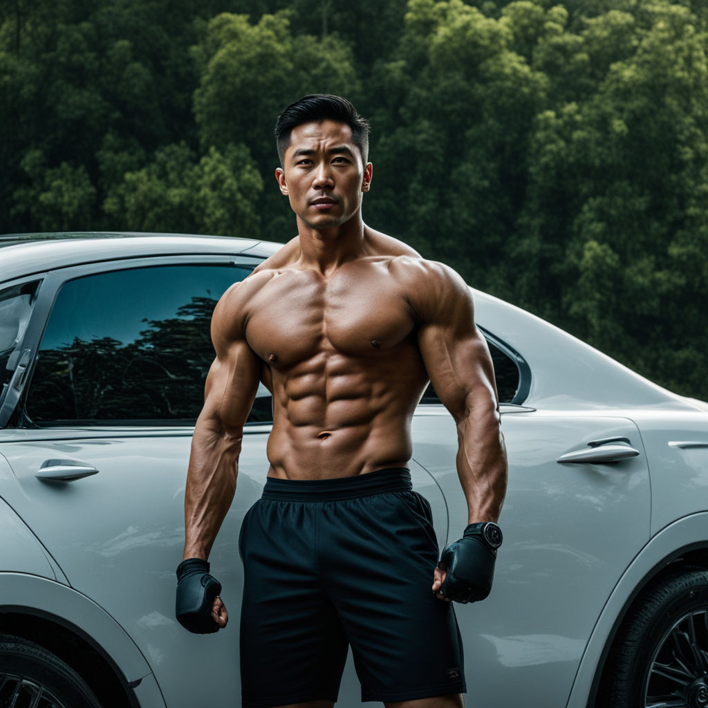 An Asian man embodies his role as a muscular by 士瑋黃 - Playground
