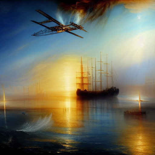 Flying steam-punk ships with metal wings by Jacklord19 - Playground