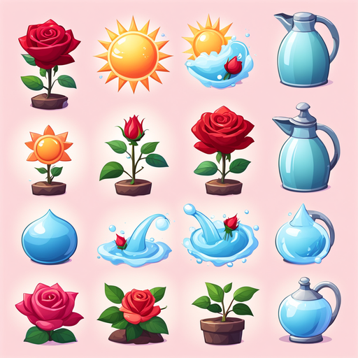 Mobile game UI elements; water can by Shepherd - Playground